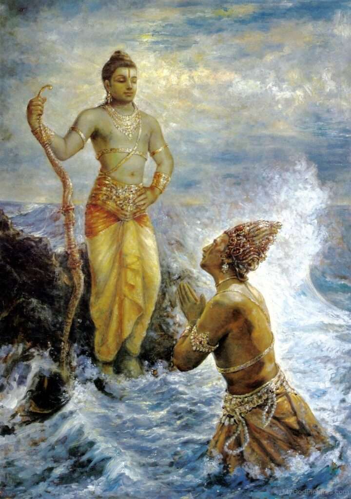 Rama Forces Varuna to Let Them Pass - Vedic Library by ISVARA.org
