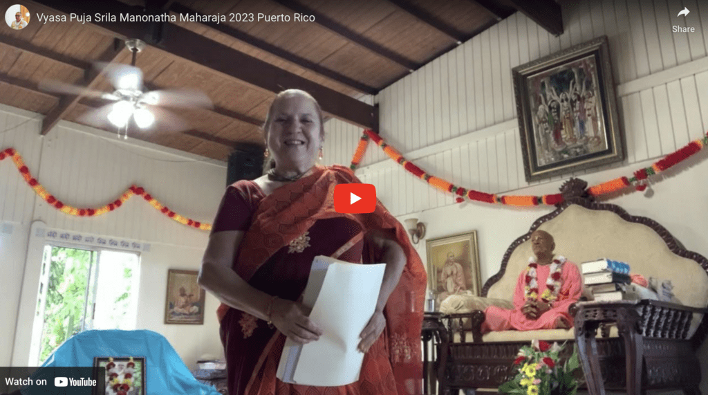 Vyasa Puja Srila Manonatha Maharaja 2023 Puerto Rico - Vedic Library by ISVARA.org