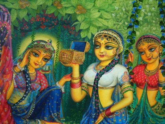 Krishna disguised Himself as a beautiful young girl. - Vedic Library by ...
